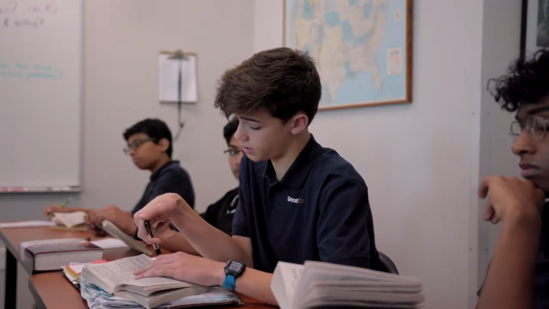 Upper School Student Discussing - Great Hearts Irving, Serving Grades K-12